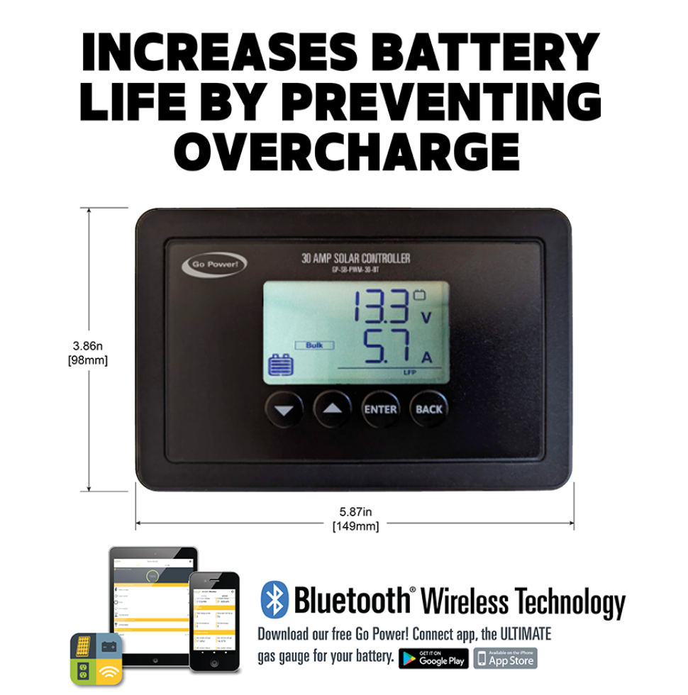 Go Power - GP-SLIM-100-kit, SLIM 100W + PWM-30 Bluetooth Controller ...