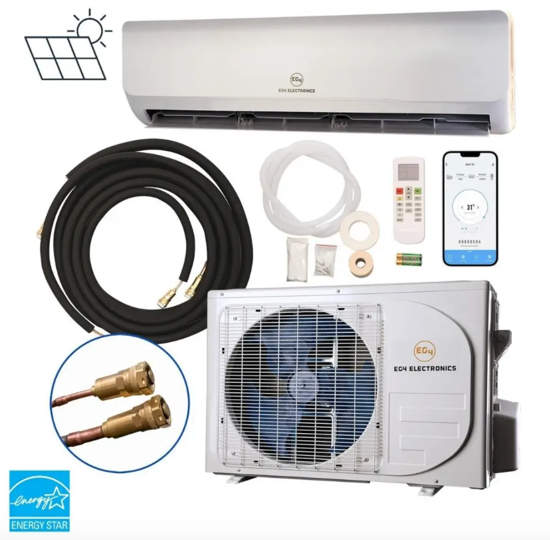EG4 - 24K Hybrid Solar Mini-Split 24000BTU AC/DC Air Conditioner/ Heat ...